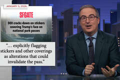 John Oliver launches printable stickers to hide Trump on park passes