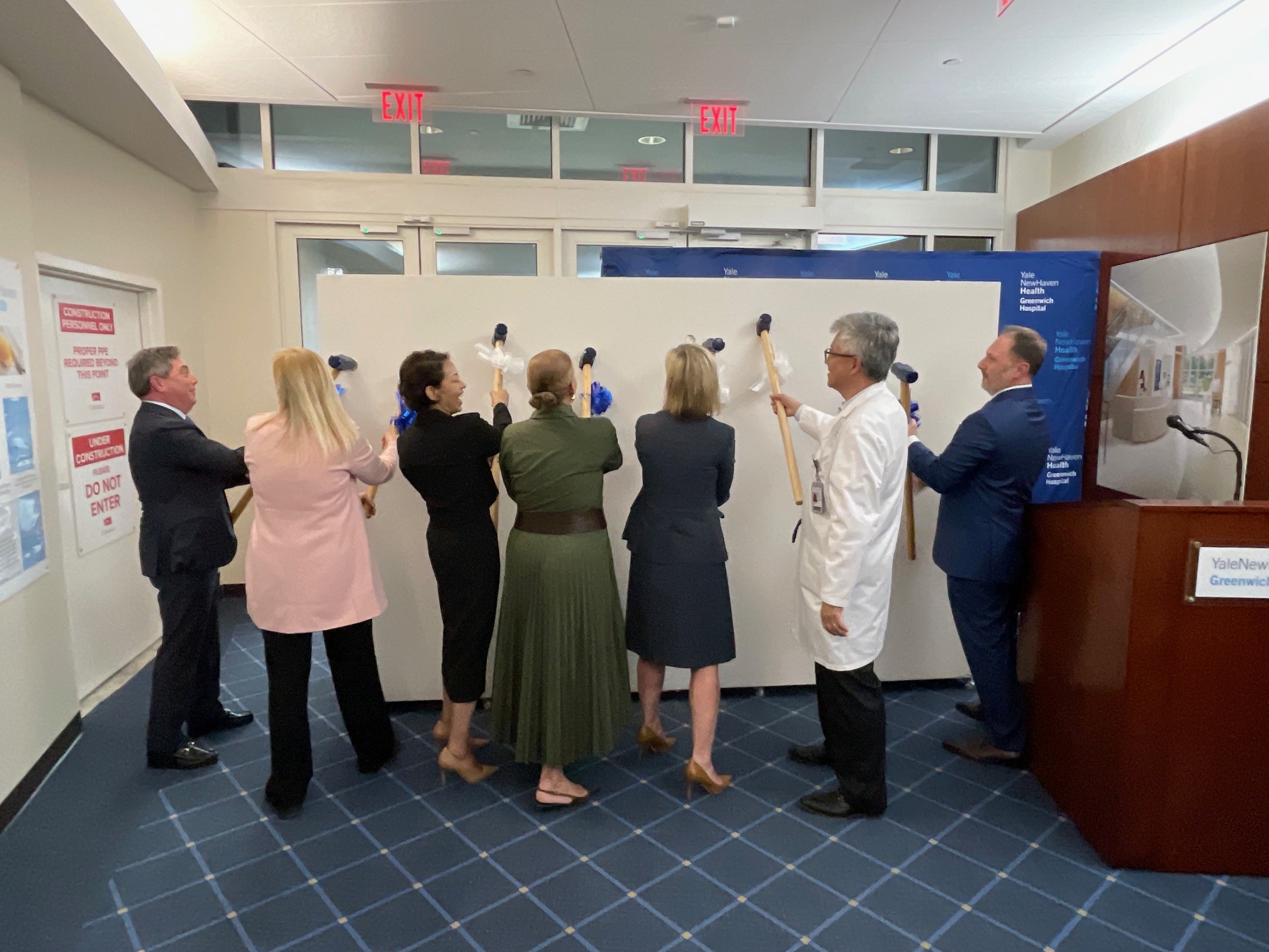 Ground-breaking held on new cancer-care unit at Greenwich Hospital