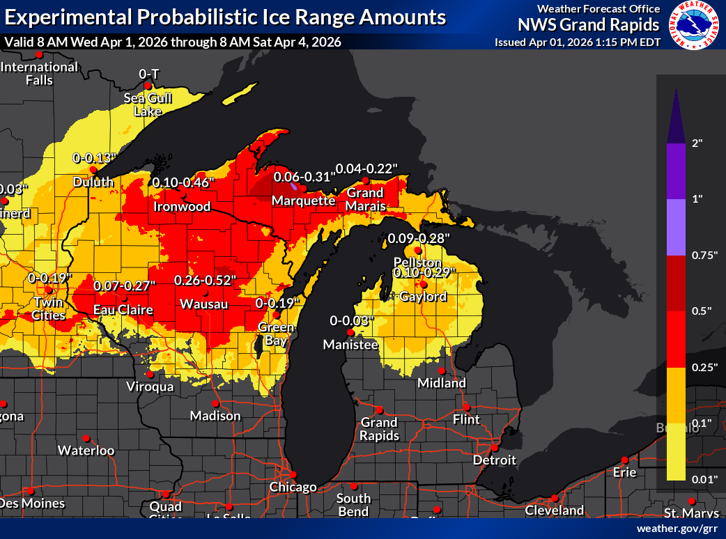 Freezing rain, strong to severe storms likely in Michigan on Thursday