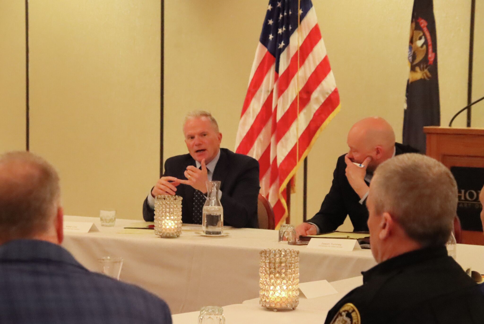 Jason Tunney, Mike Cox host law enforcement roundtable