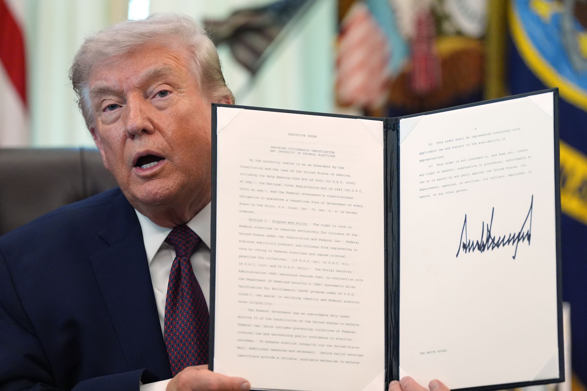 Democrats sue to block Trump's executive order targeting mail ballots