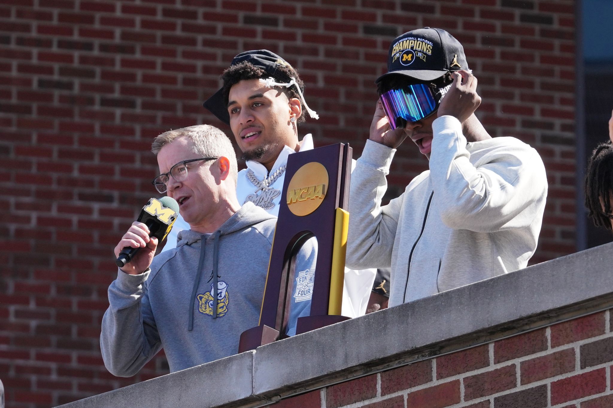 Back in Ann Arbor, Dusty May tells jubilant Michigan fans: ‘This trophy ...