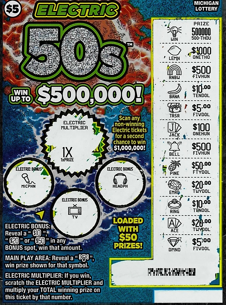 Michigan Lottery player wins $500K on Electric 50s