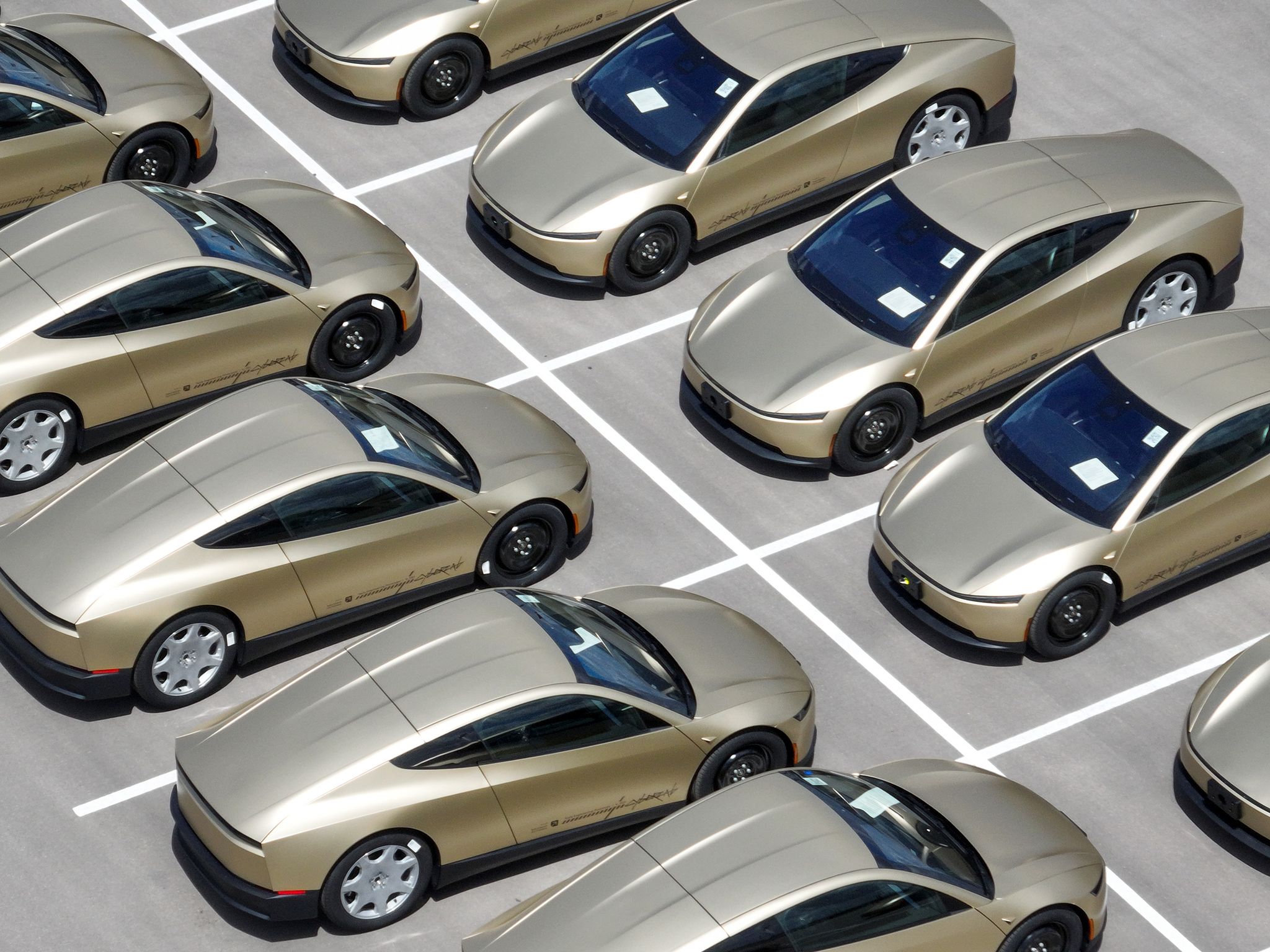 Tesla Cybercab production may be underway as dozens spotted