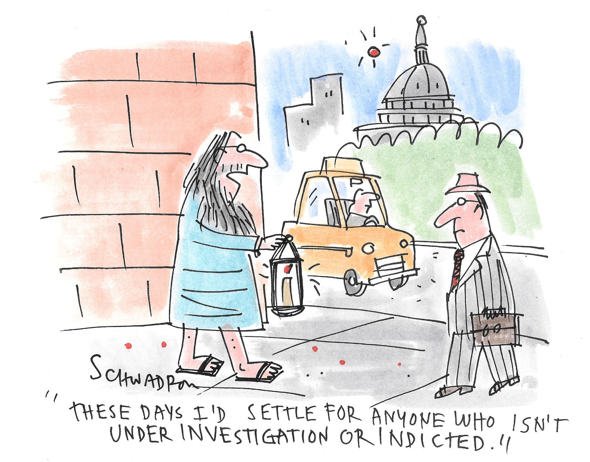 Opinion cartoon: An honest-ish man