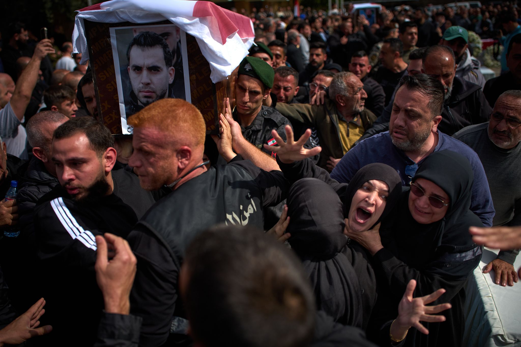 Lebanese bury 13 officers killed by Israel as grief and outrage surge ...