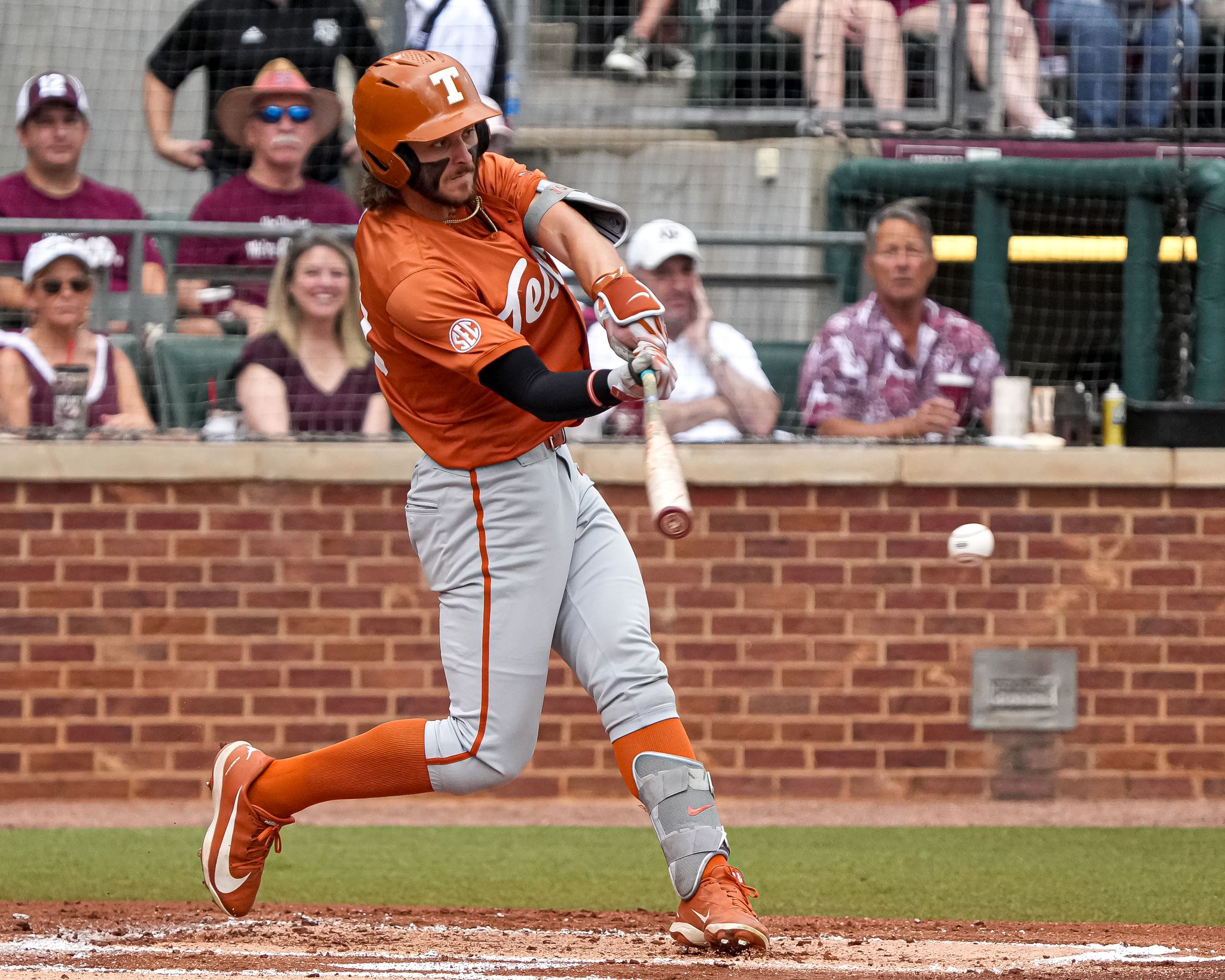 Texas OF Aiden Robbins ranks among SEC's top hitters this season