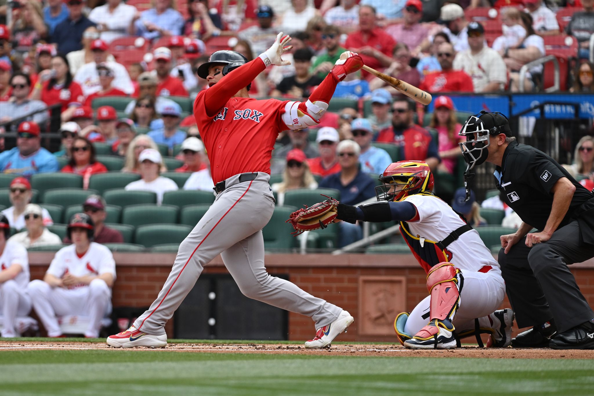 Red Sox first baseman Willson Contreras comes up big against his former ...
