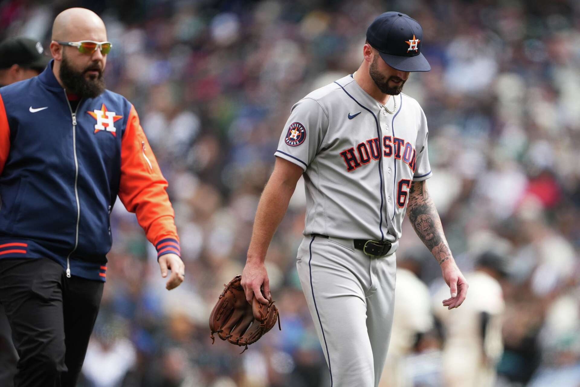 Astros lose another starter, Cody Bolton leaves Sunday’s 6-1 loss to ...