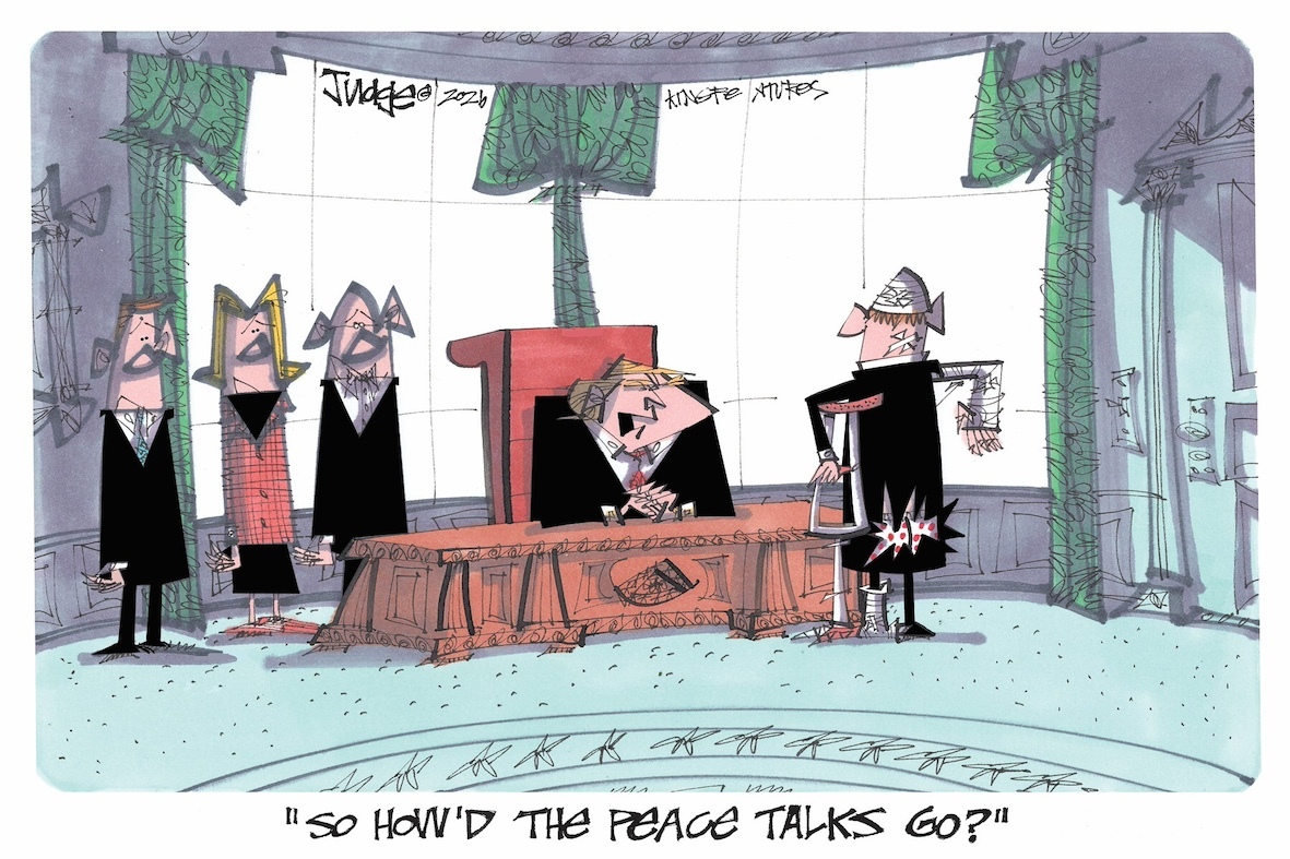 Editorial cartoon: Peace talks
