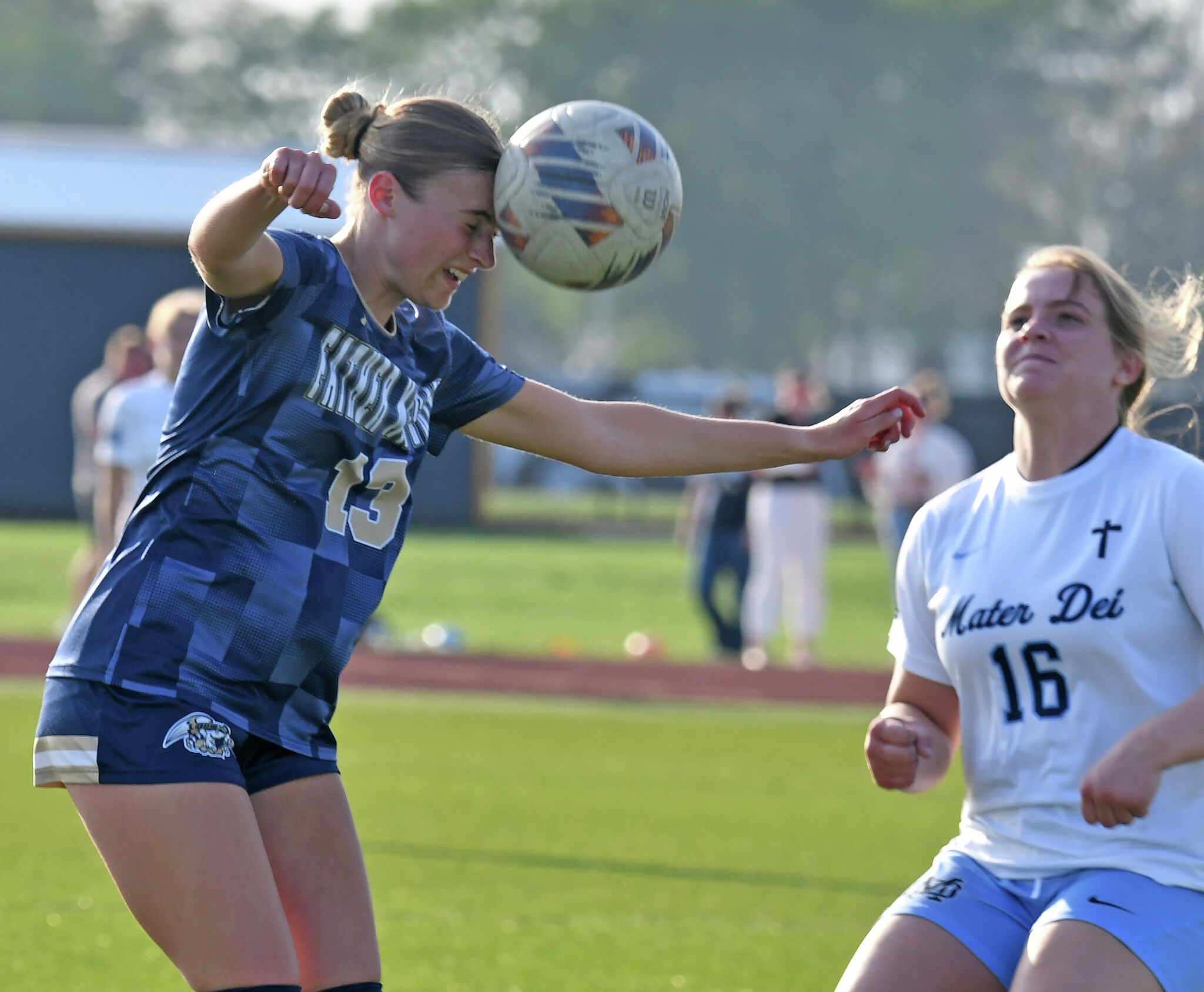 Father McGivney girls soccer beats Mater Dei
