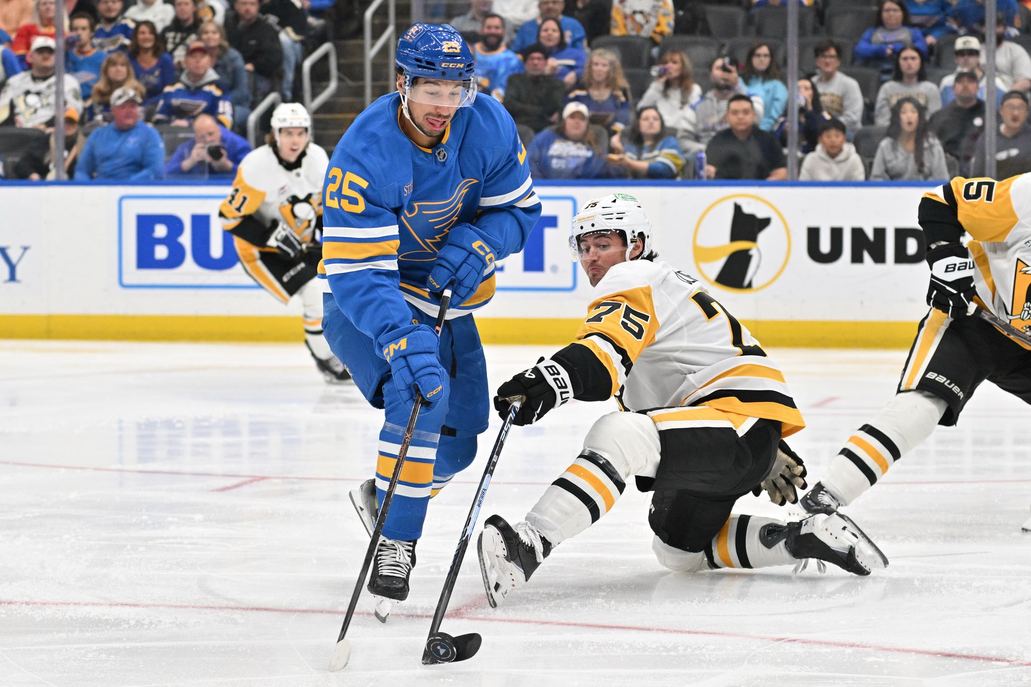 Jimmy Snuggerud scores twice, leads Blues back from 3-goal deficit to ...