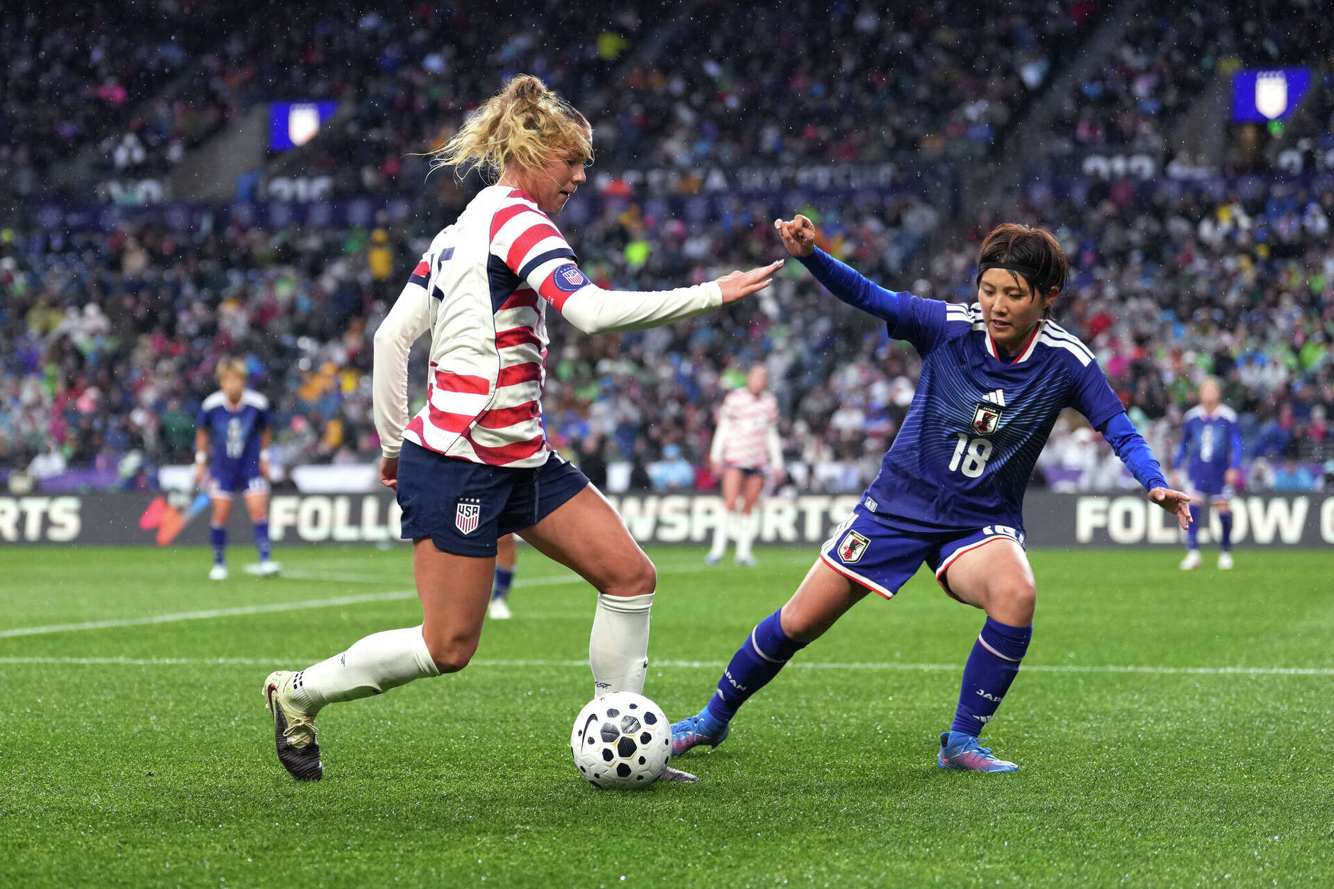 Claire Hutton starts as USWNT captain, makes history in loss to Japan