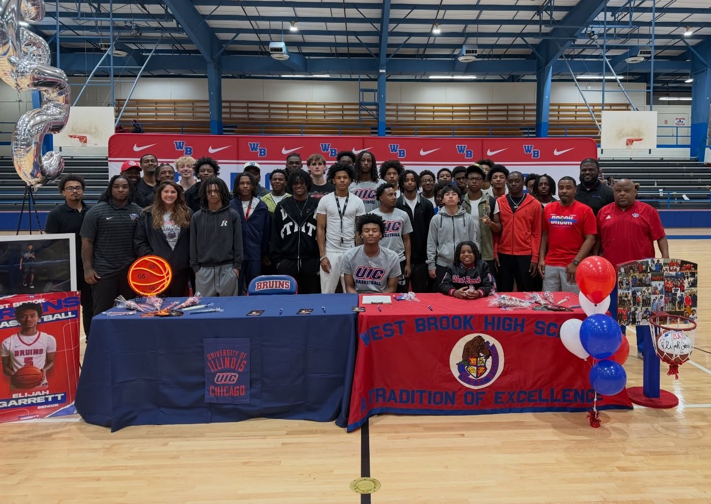 West Brook's Elijah Garrett signs to play at Illinois-Chicago