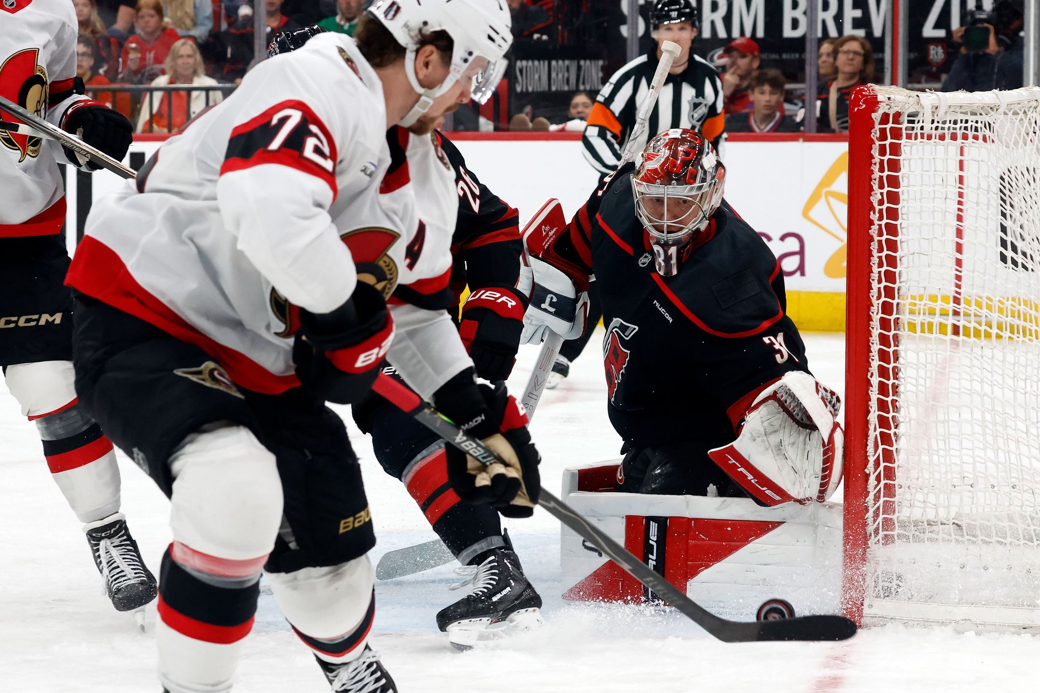 Frederik Andersen's shutout leads Hurricanes past Senators in playoff ...