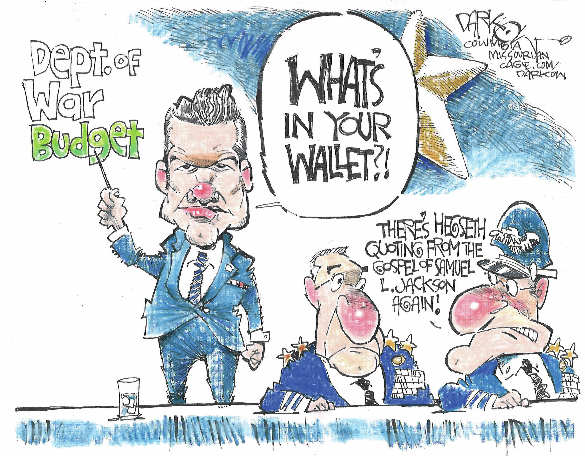 Opinion cartoon: Secretary of defensive
