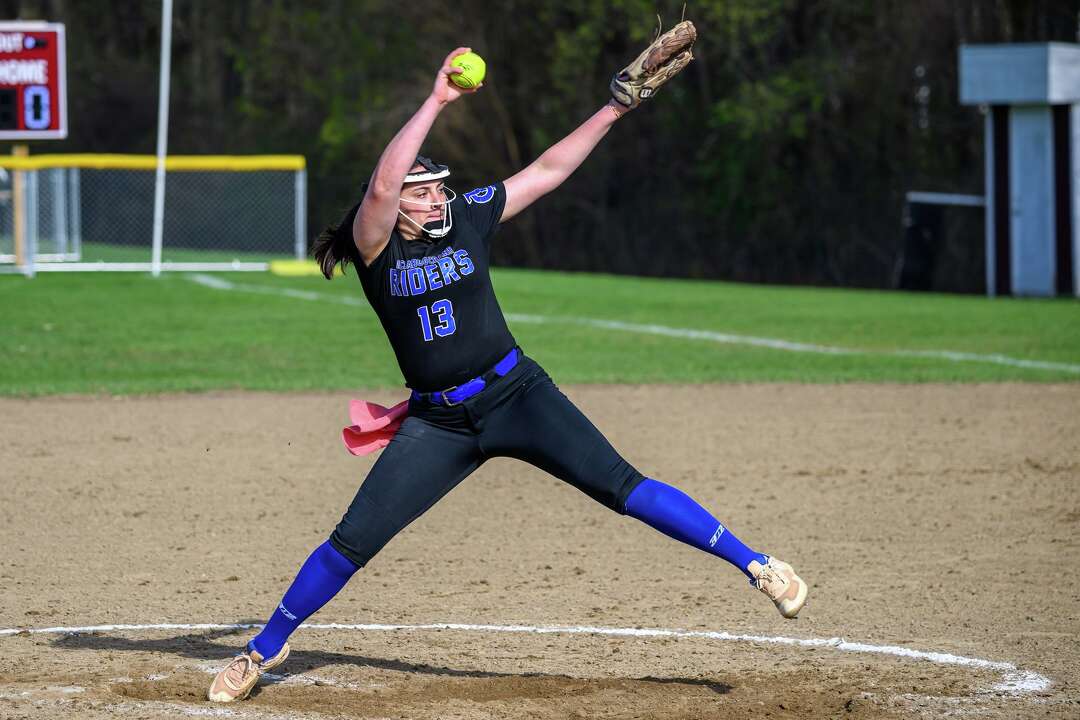 Pitcher Torri Cutler starring for Ichabod Crane softball