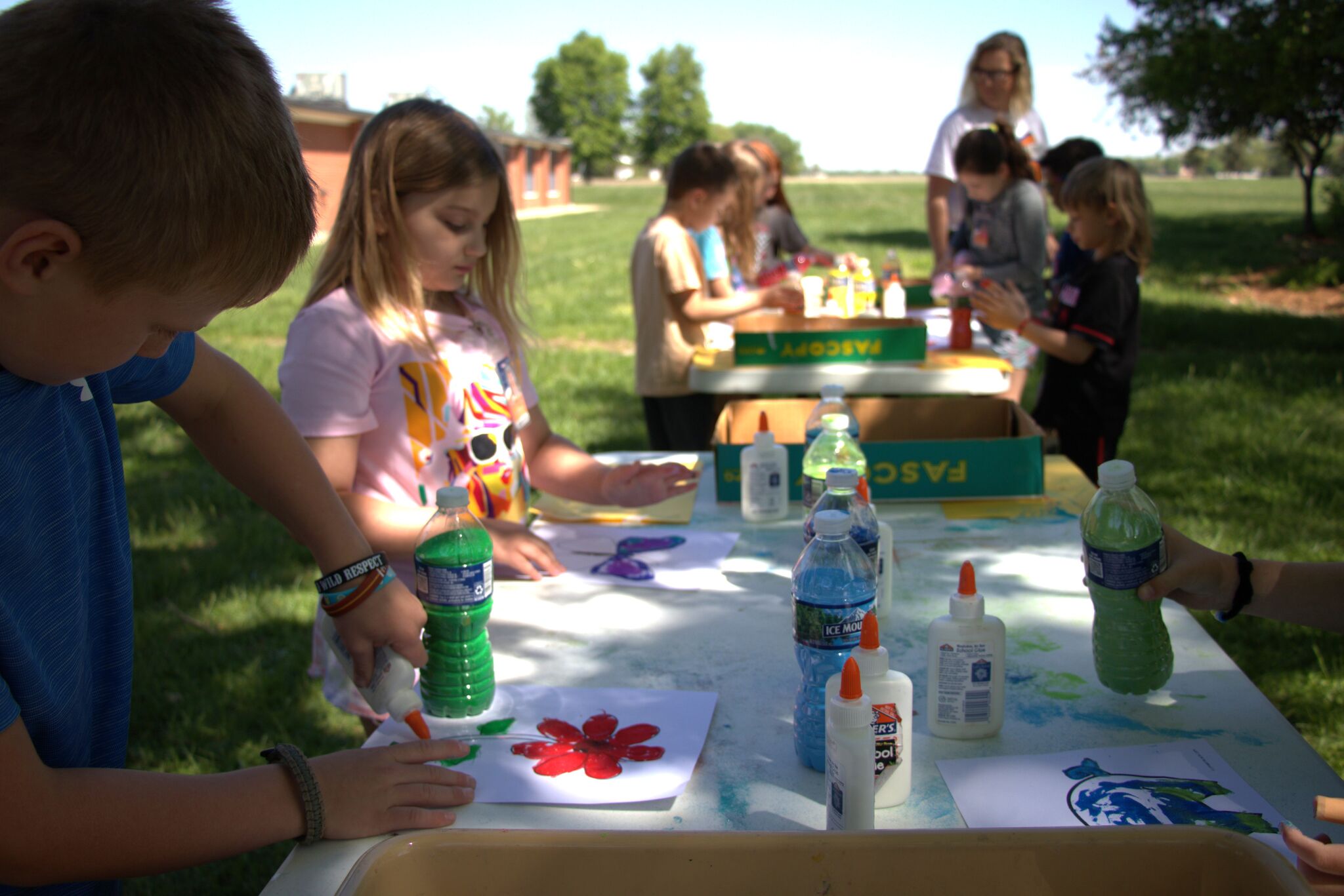 Midway Elementary Earth Day celebration with student art