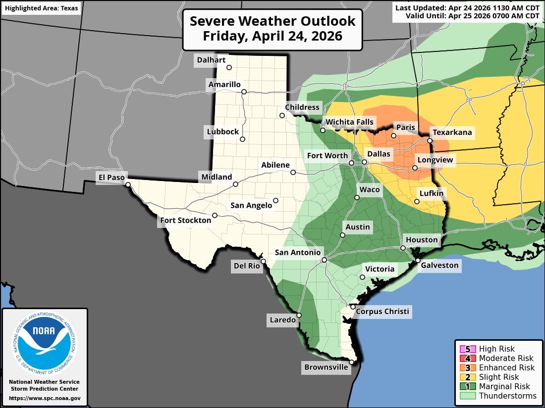 Isolated severe storms possible across South Texas. Here’s when.
