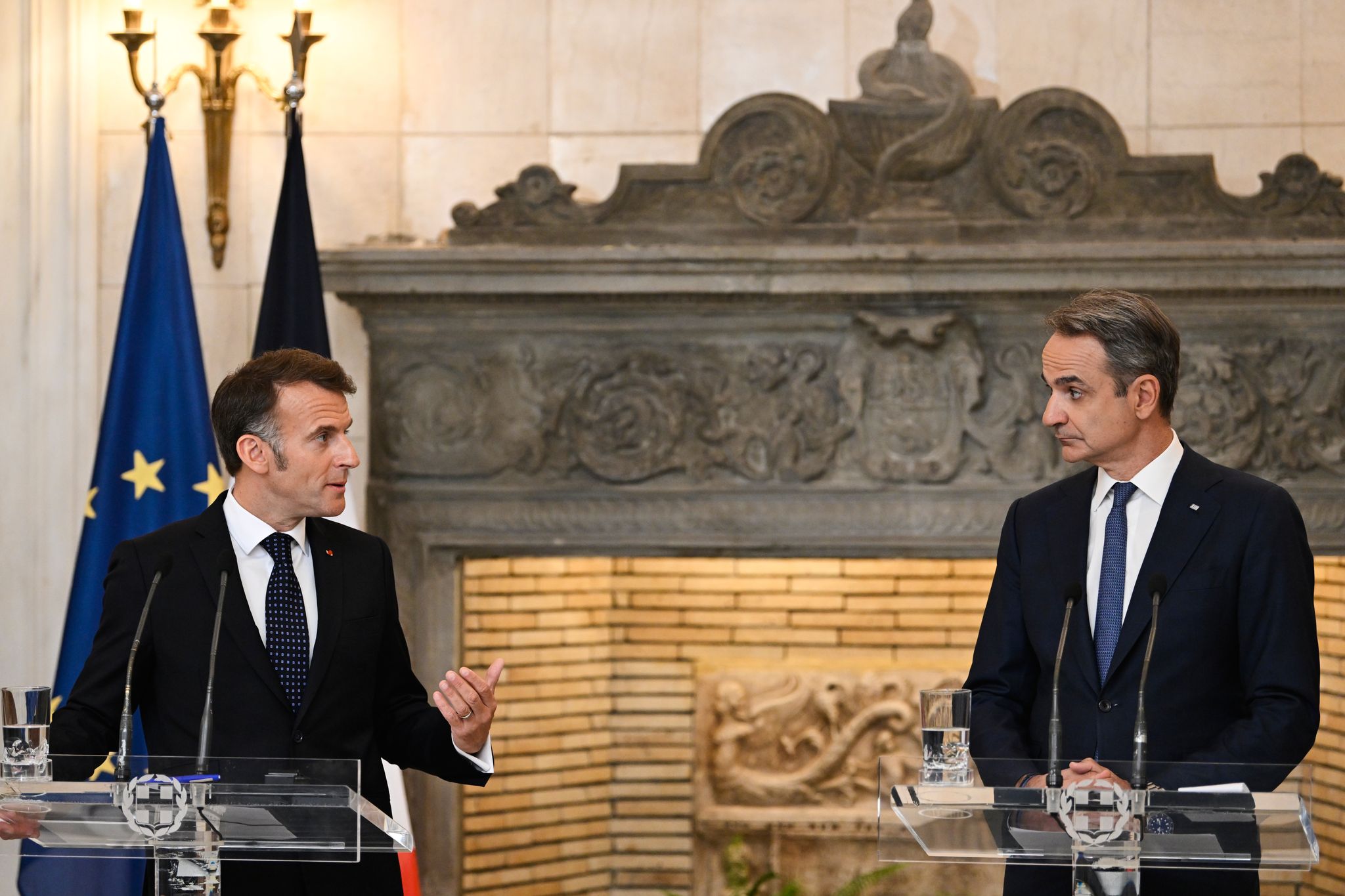 Leaders of France and Greece say the EU's defense splurge is no ...
