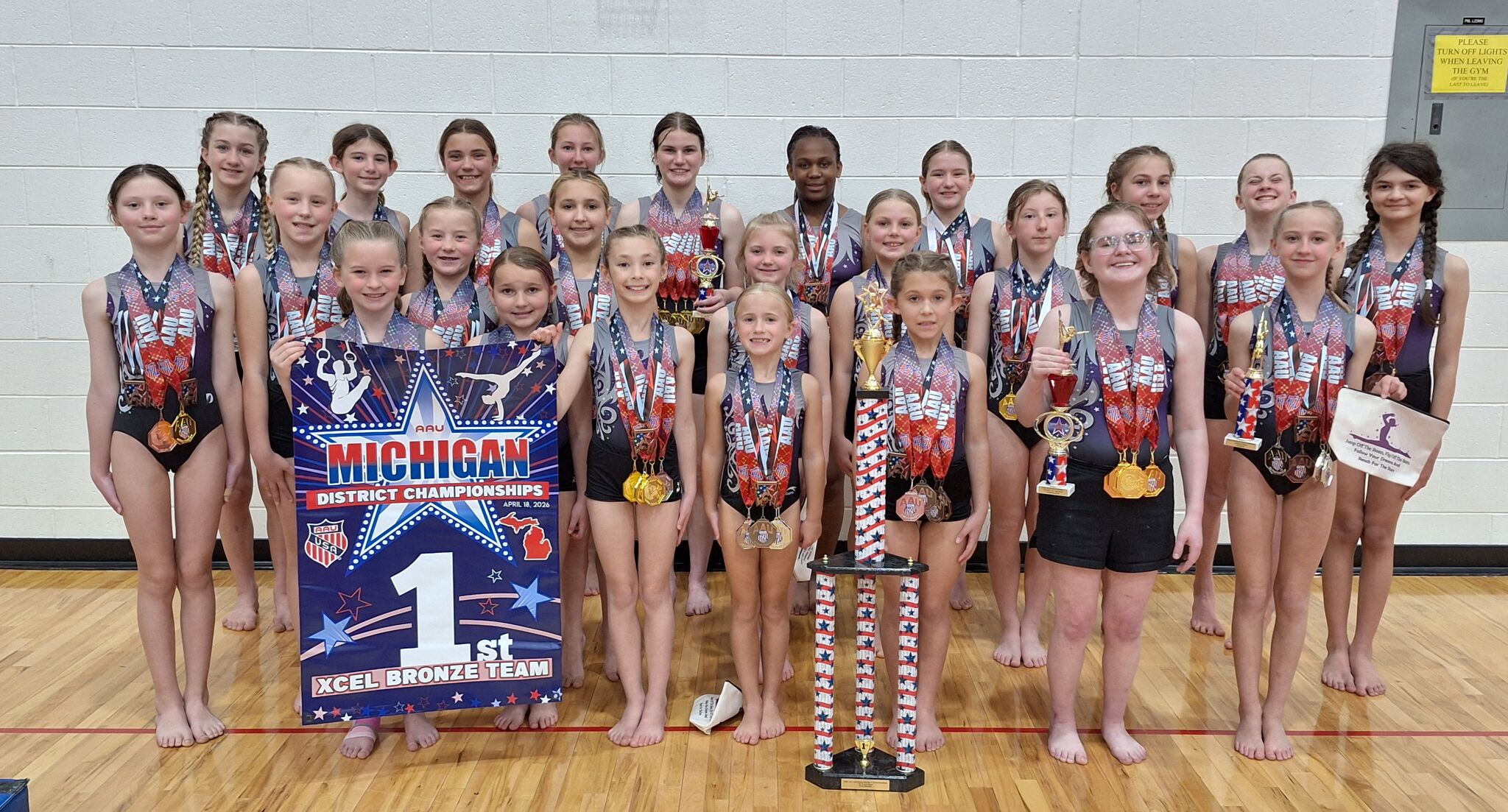 Flipstar Xcel Bronze team wins state title, sets record