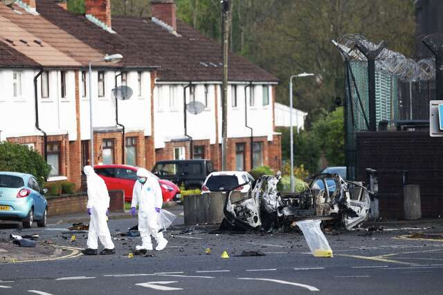 Car bomb explodes outside Northern Ireland police station
