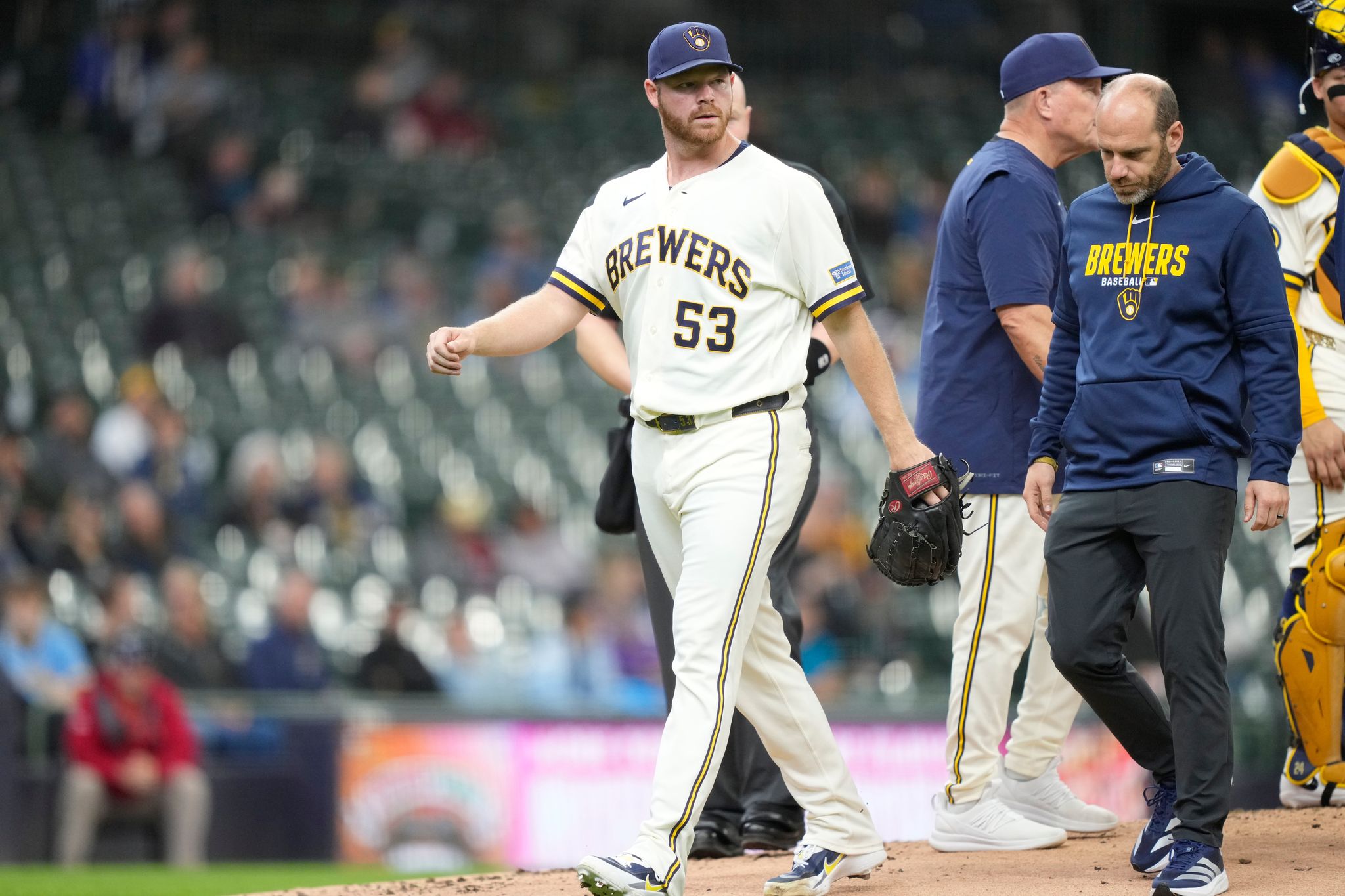 Brewers' Brandon Woodruff goes on injured list after experiencing ...