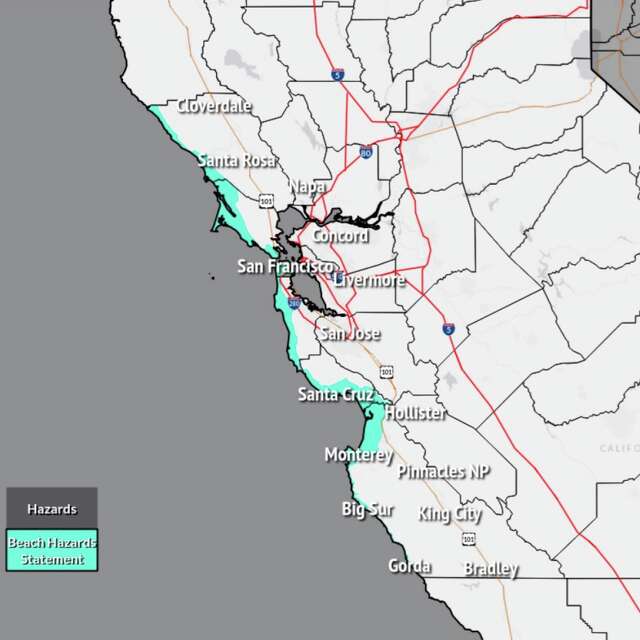 Regional: National Weather Service Beach Hazards Statement Warns Of Rip ...
