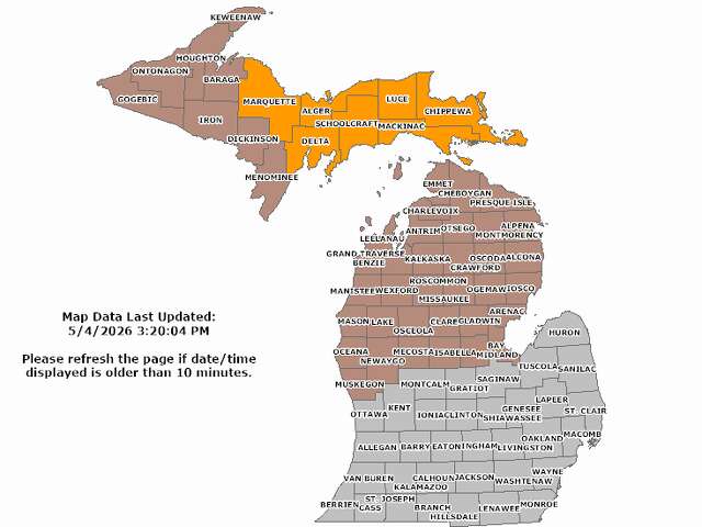 Red Flag Warnings issued across Michigan for higher fire risk