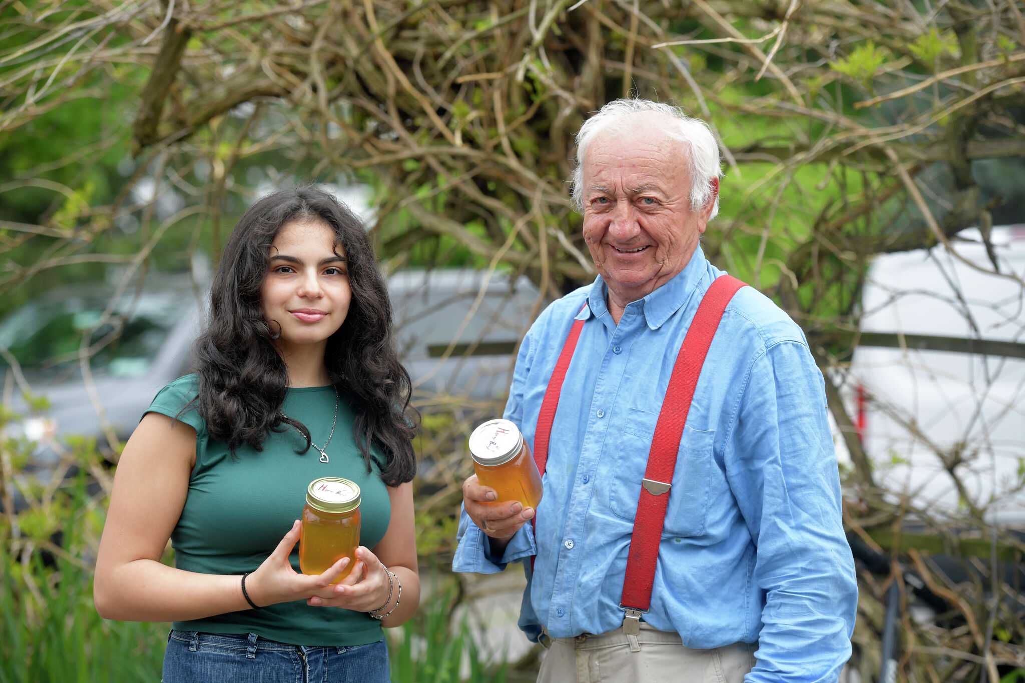 Stamford teen turns grandfather's backyard hives into honey business