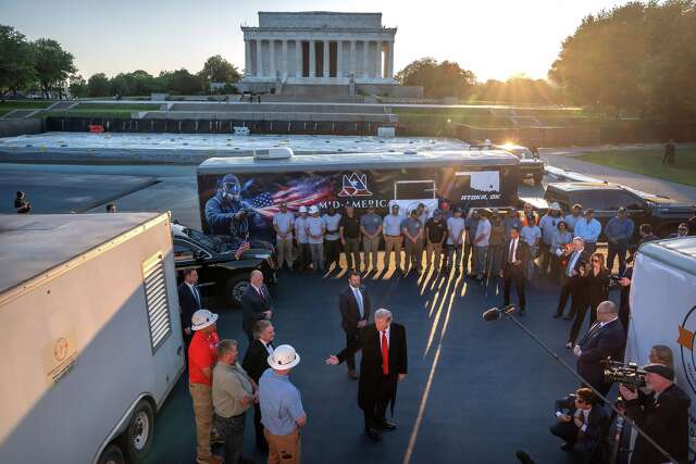 A nonprofit sues to halt Trump’s 'American flag blue' repaint of the ...
