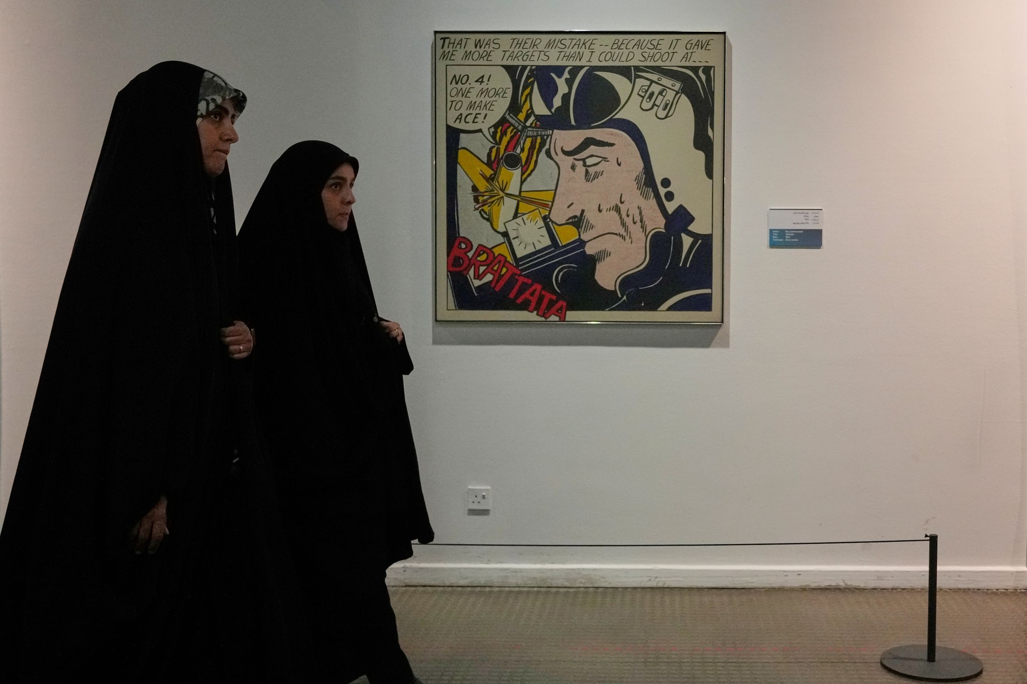An Iranian museum holds a rare exhibit of American art, reflecting on war