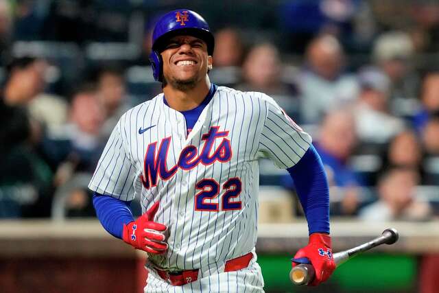 Mets' Juan Soto leaves game after fouling ball off right foot, X-rays ...