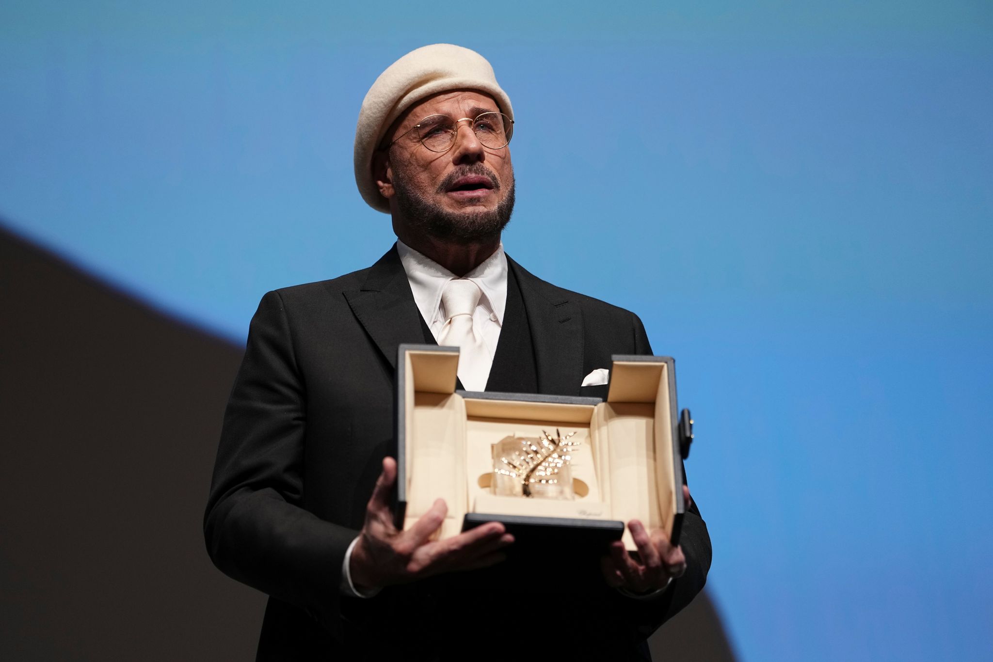John Travolta surprised with honorary Palme d'Or at Cannes Film Festival