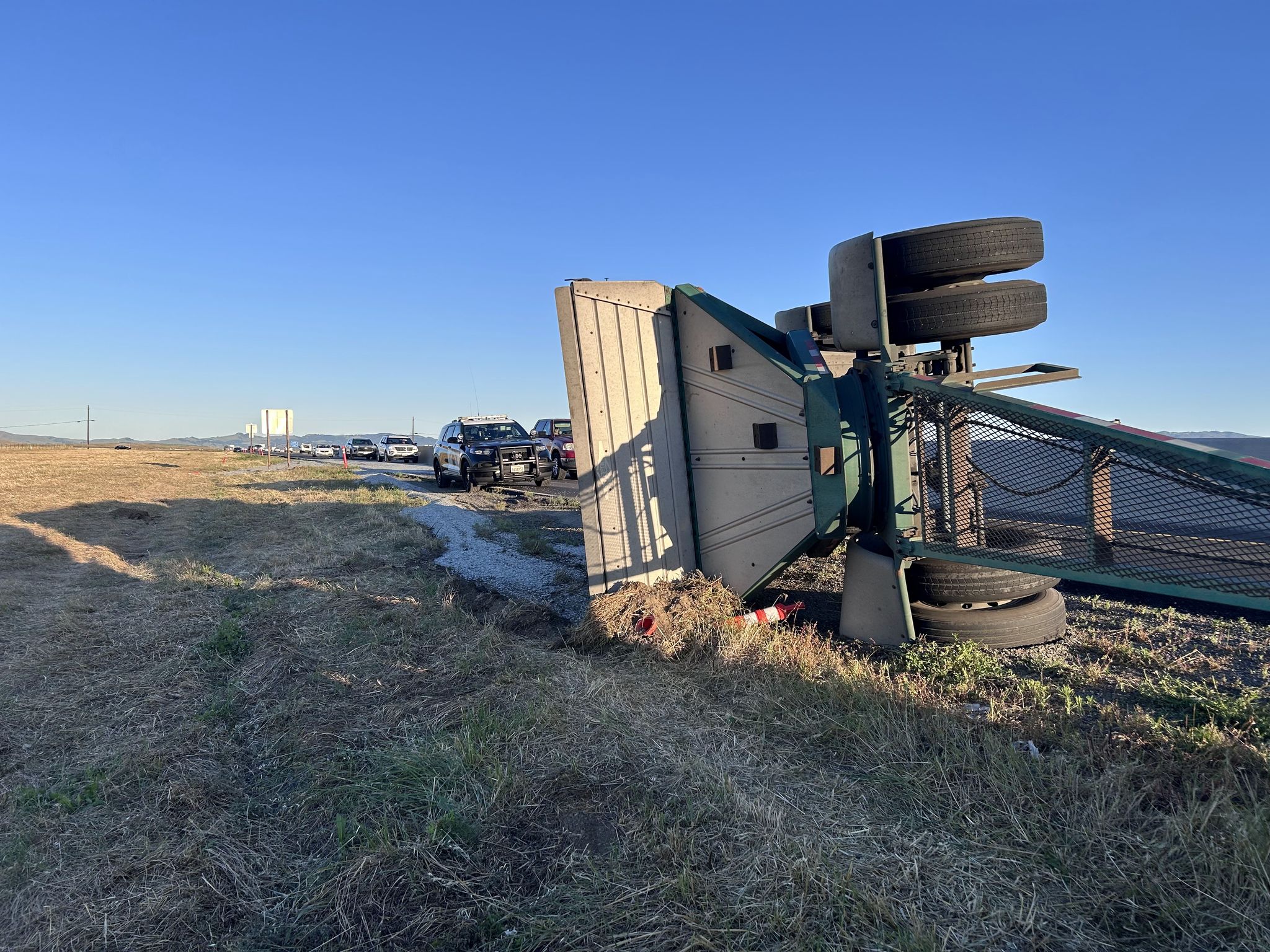 Solano Co.: Semi-Trailer Truck Overturns On Eastbound State Highway 12