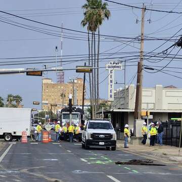 Sinkhole closes downtown Laredo streets as city, TxDOT repair damage