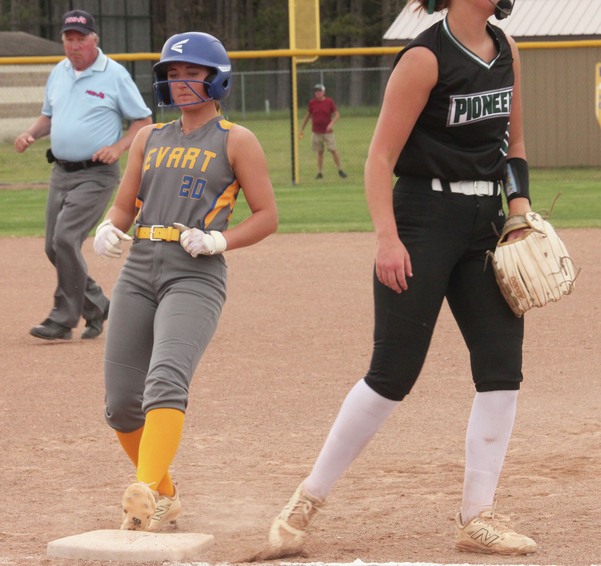 Undefeated Evart softball holds back Clare 4-1