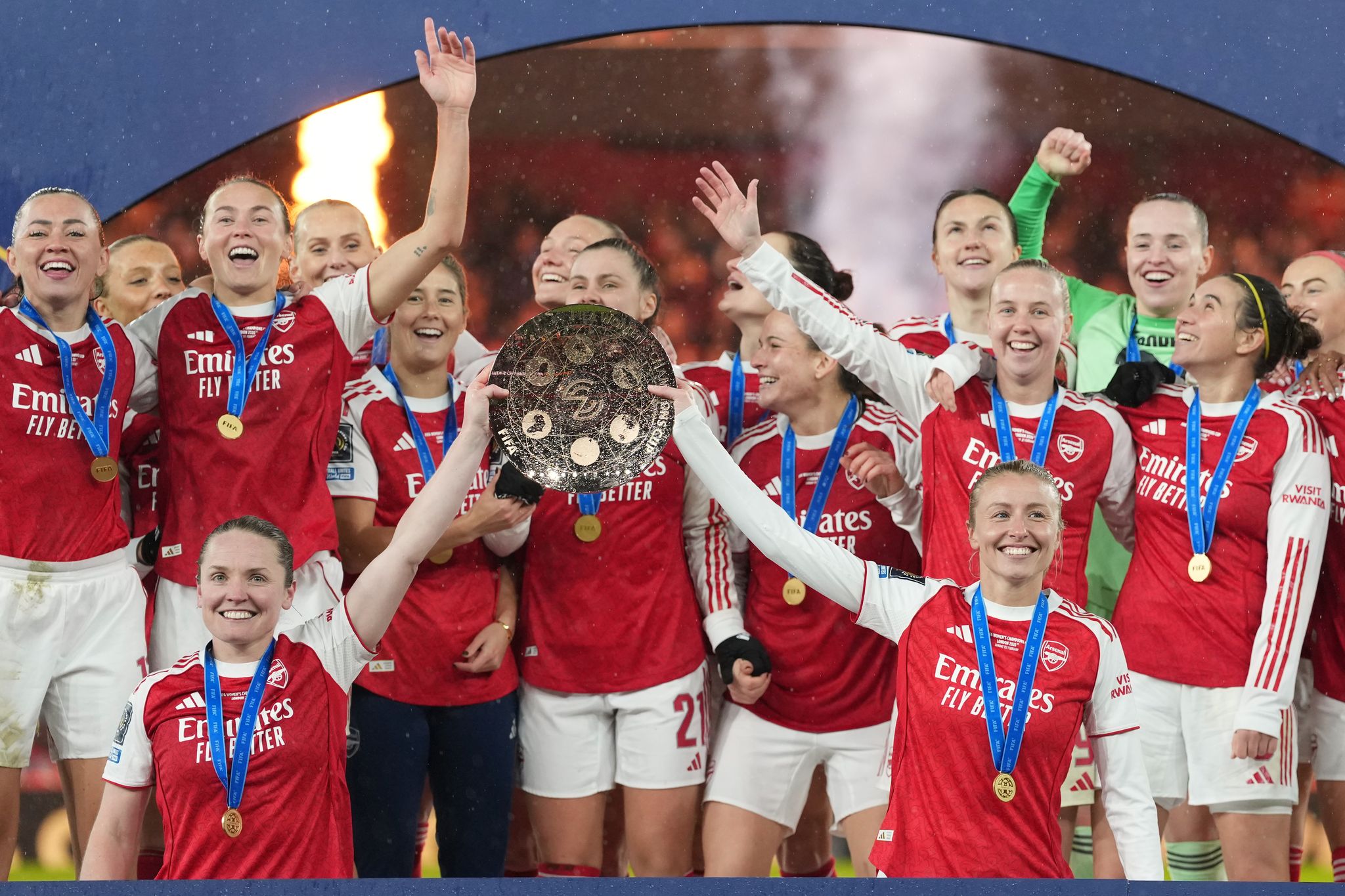 Arsenal's shared trophy parade for men's and women's teams feted at ...