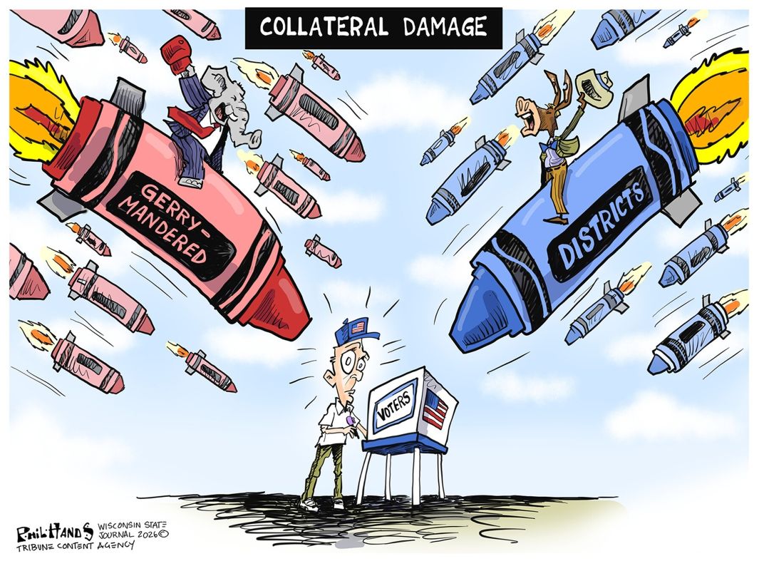 Monday editorial cartoon: Voters vs. gerrymandering