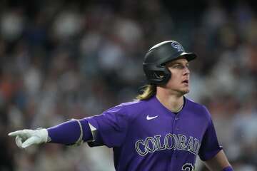 Jake McCarthy hits 2-run homer, drives in 4 runs in the Rockies' 8-3 ...