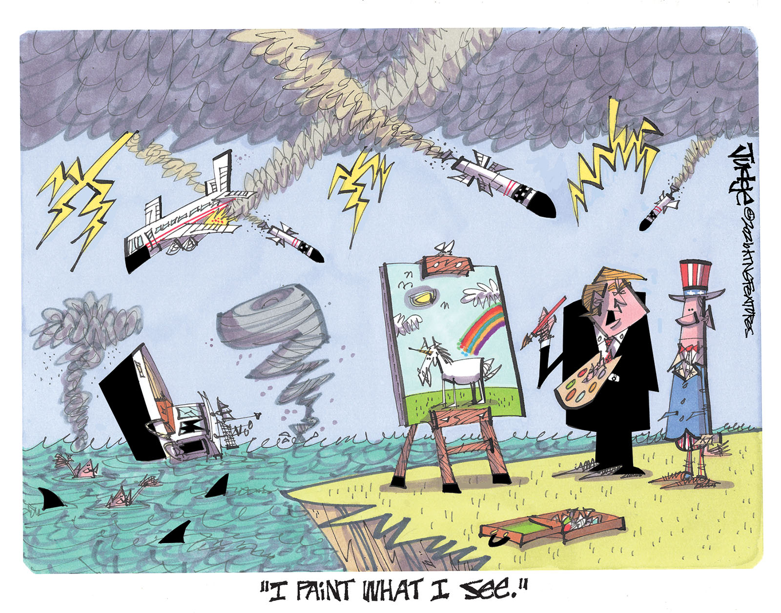 Opinion cartoon: Rose-colored glasses