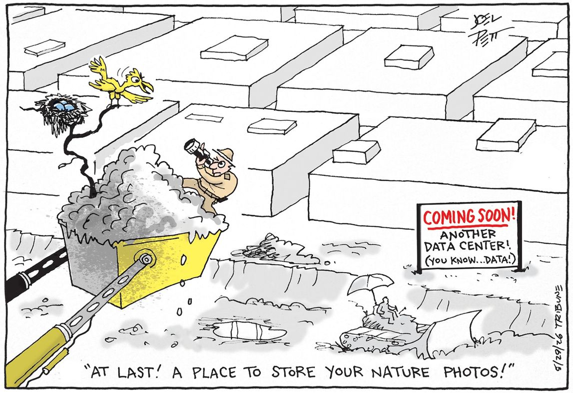 Tuesday editorial cartoon: Data Centers
