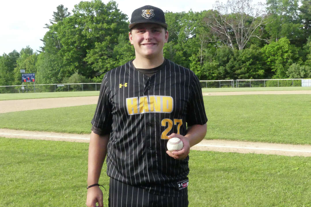 Hand junior Hayden Whitcher throws no-hitter in CIAC tournament win