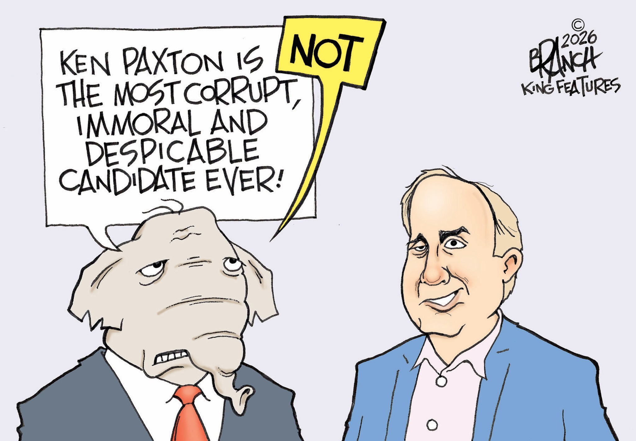 Editorial cartoon: Ken Paxton