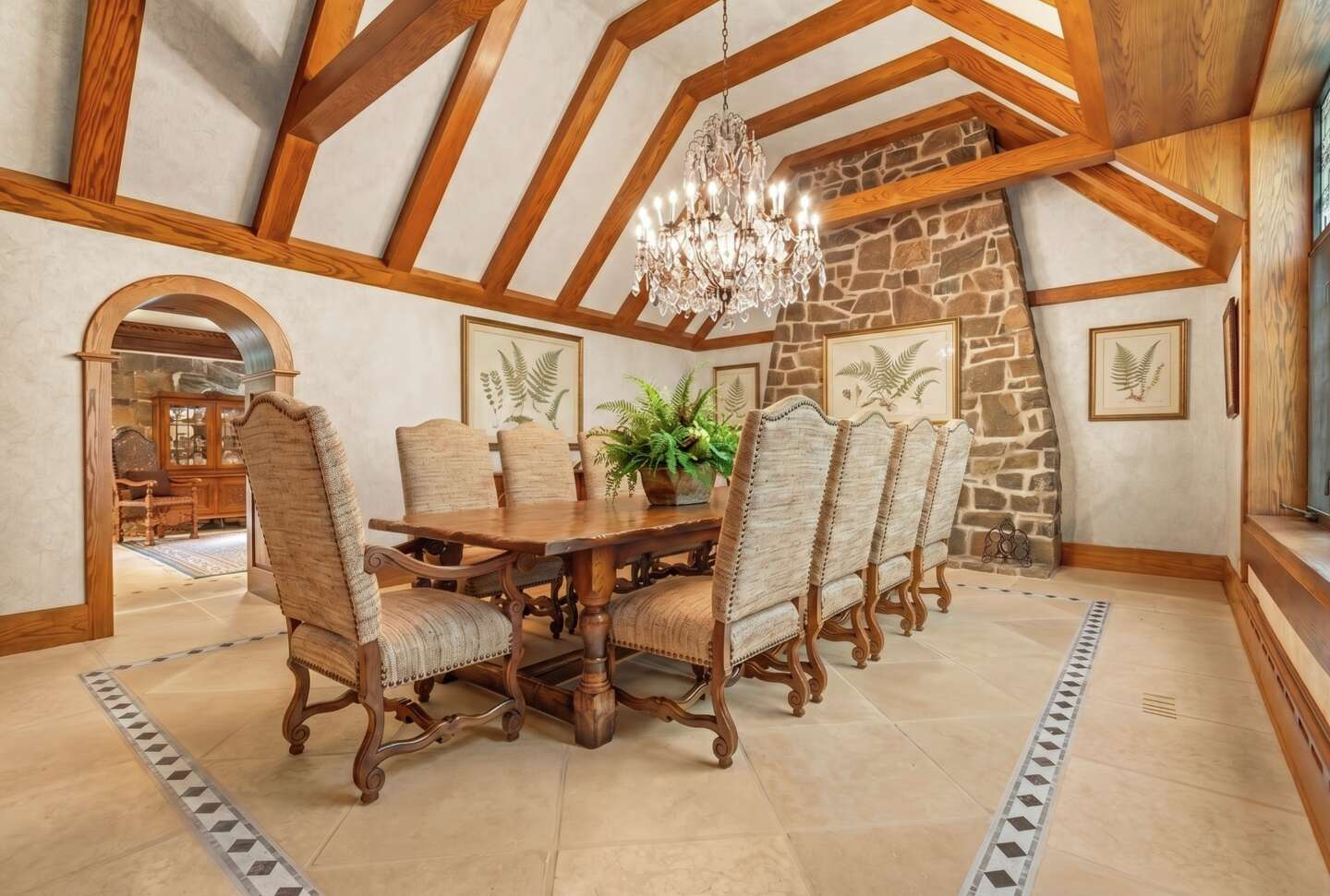 Inside CT $10.5M 'stone castle' estate with pool and tennis court