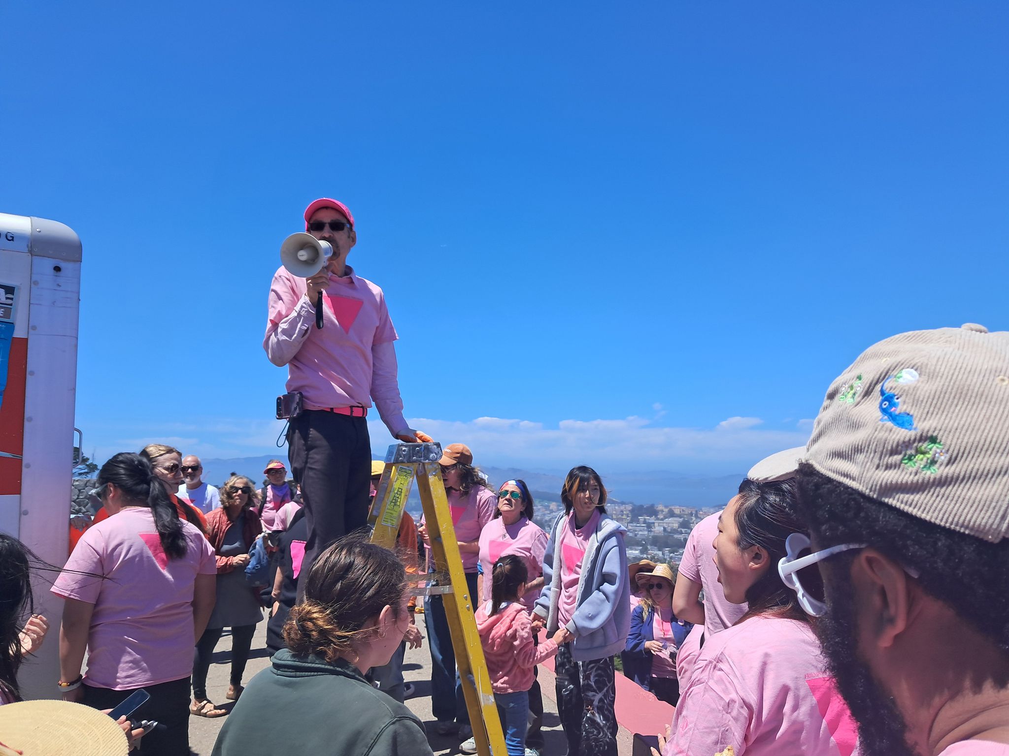 SF: Volunteers Lay Out Pink Triangle In Observance Of Lgbtq+ Pride