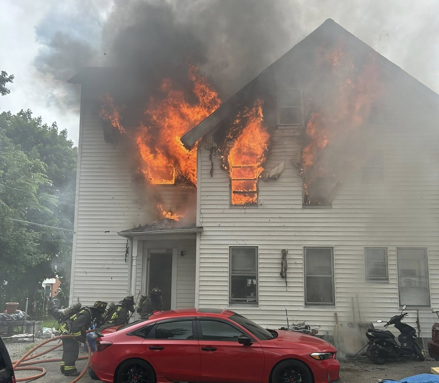 Infant, 2 adults escape Torrington fire through window: Officials