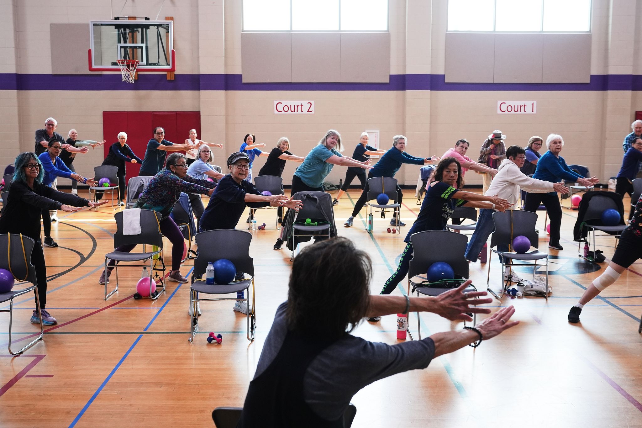 Playing hip-hop or Doris Day, older exercise instructors can speak ...