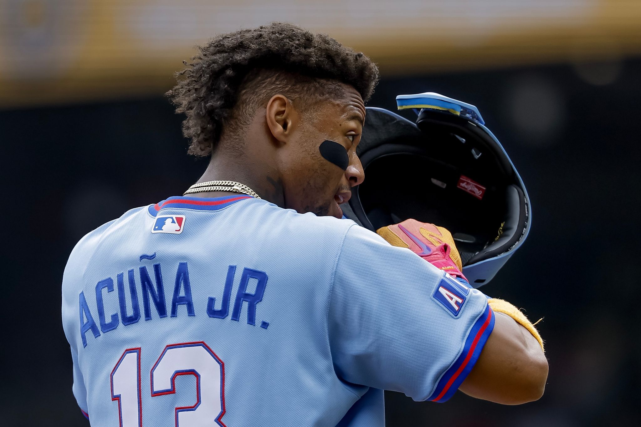 Braves' Acuña leaves game at White Sox with tightness in left hamstring ...