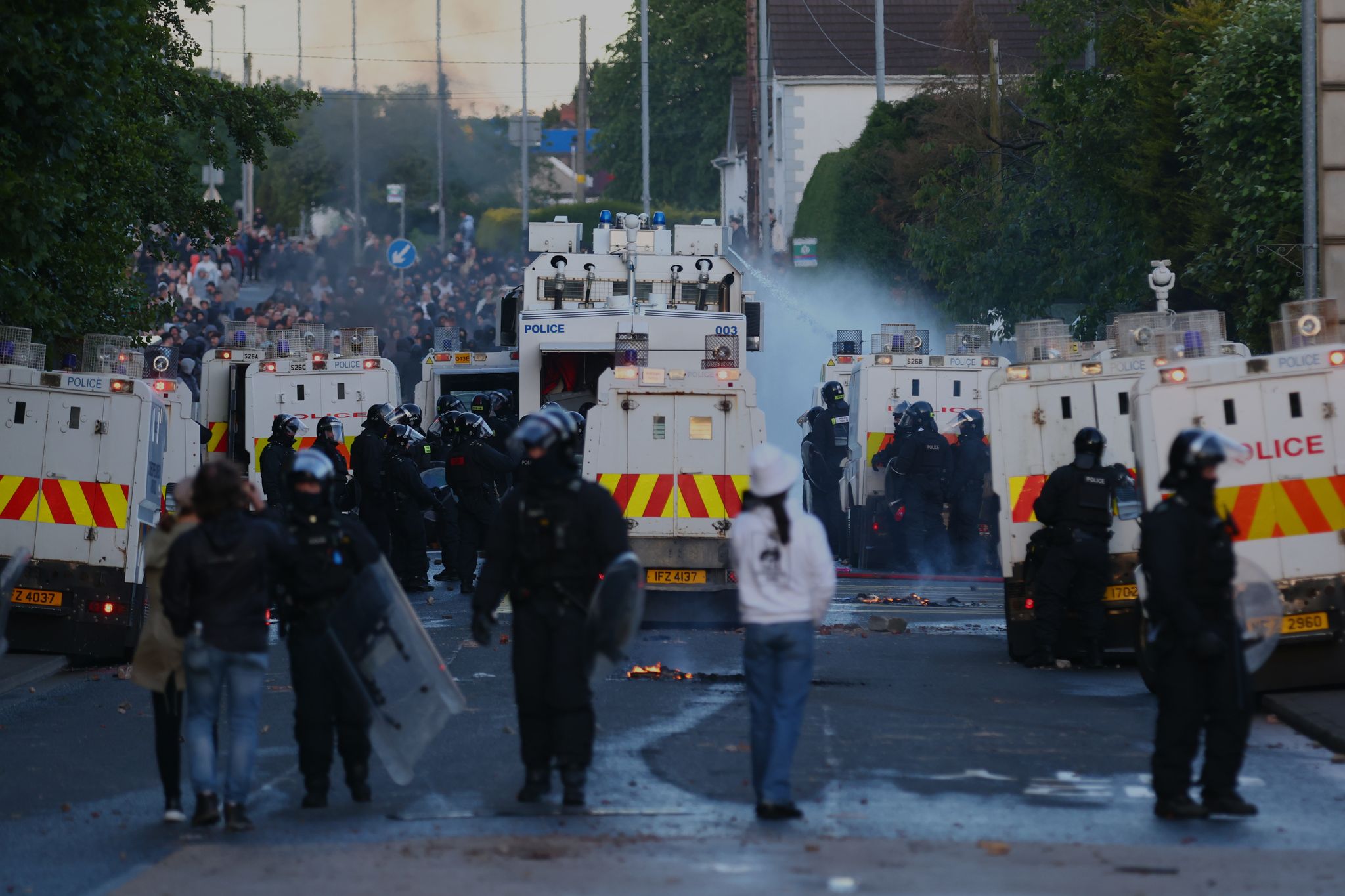 Photos show the aftermath of anti-immigration protests in Northern Ireland